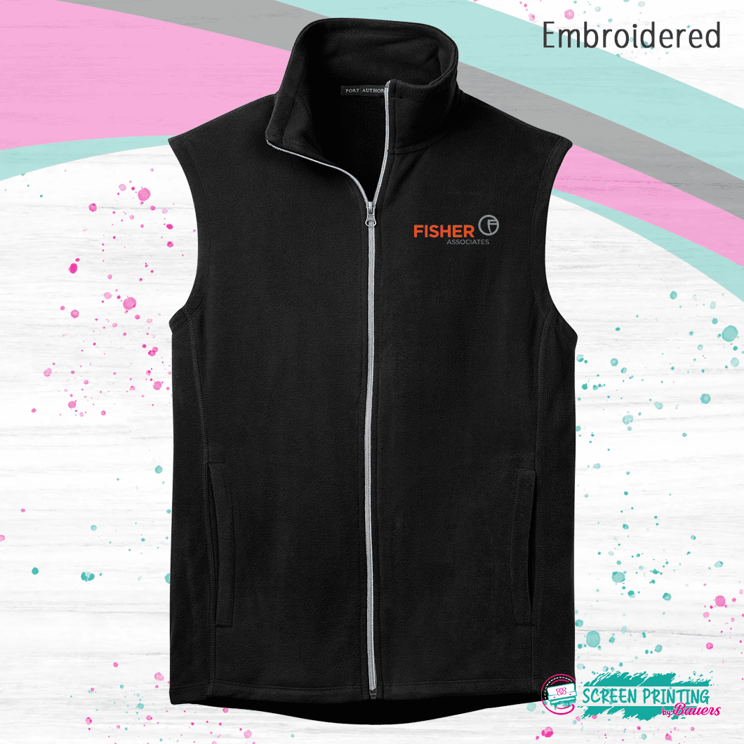 Fisher Associates Men's Vest - Screen Printing by Bauers